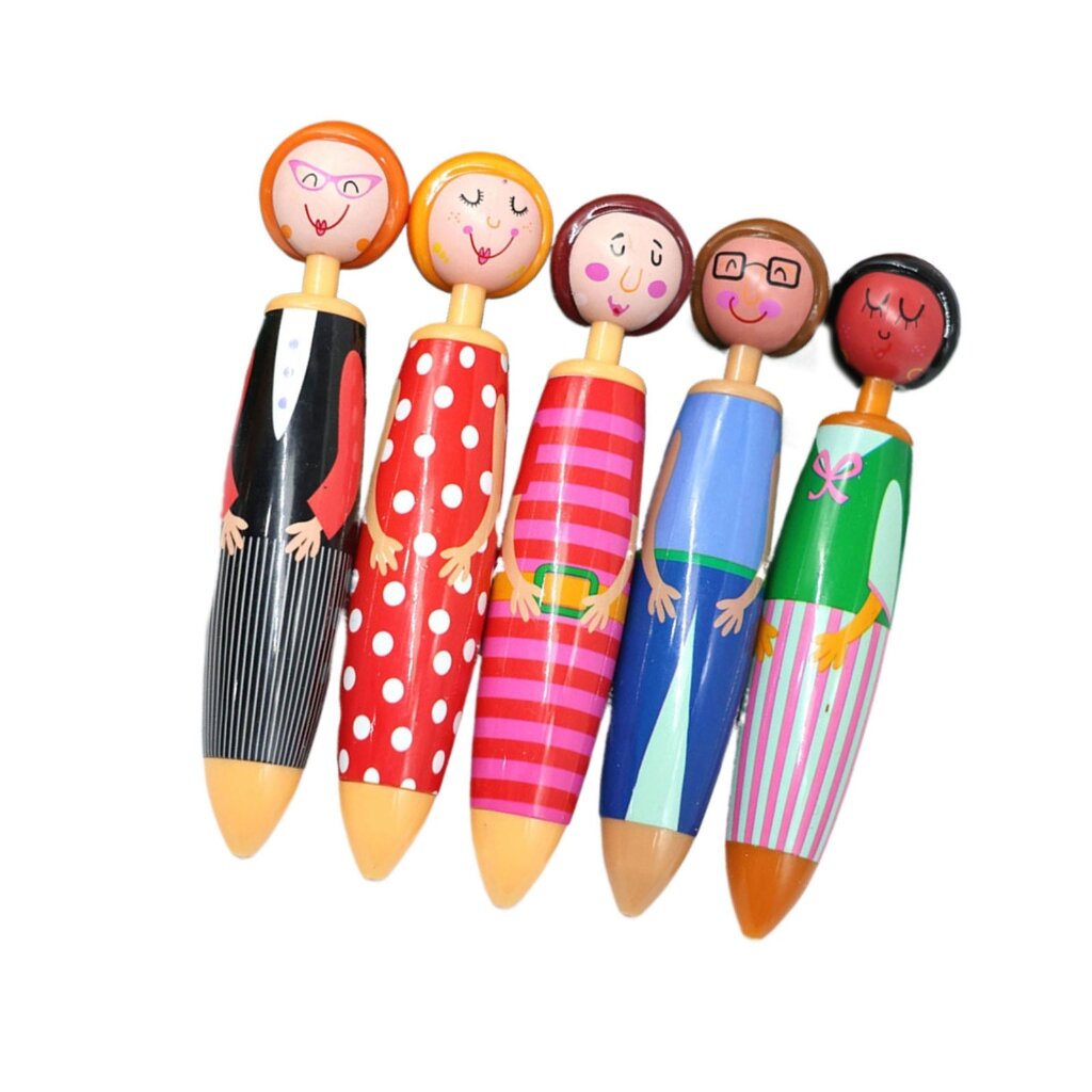 5 PCS подарок ручка 0,7 мм Creative Doll Ballpoint Smooth Writing для студента