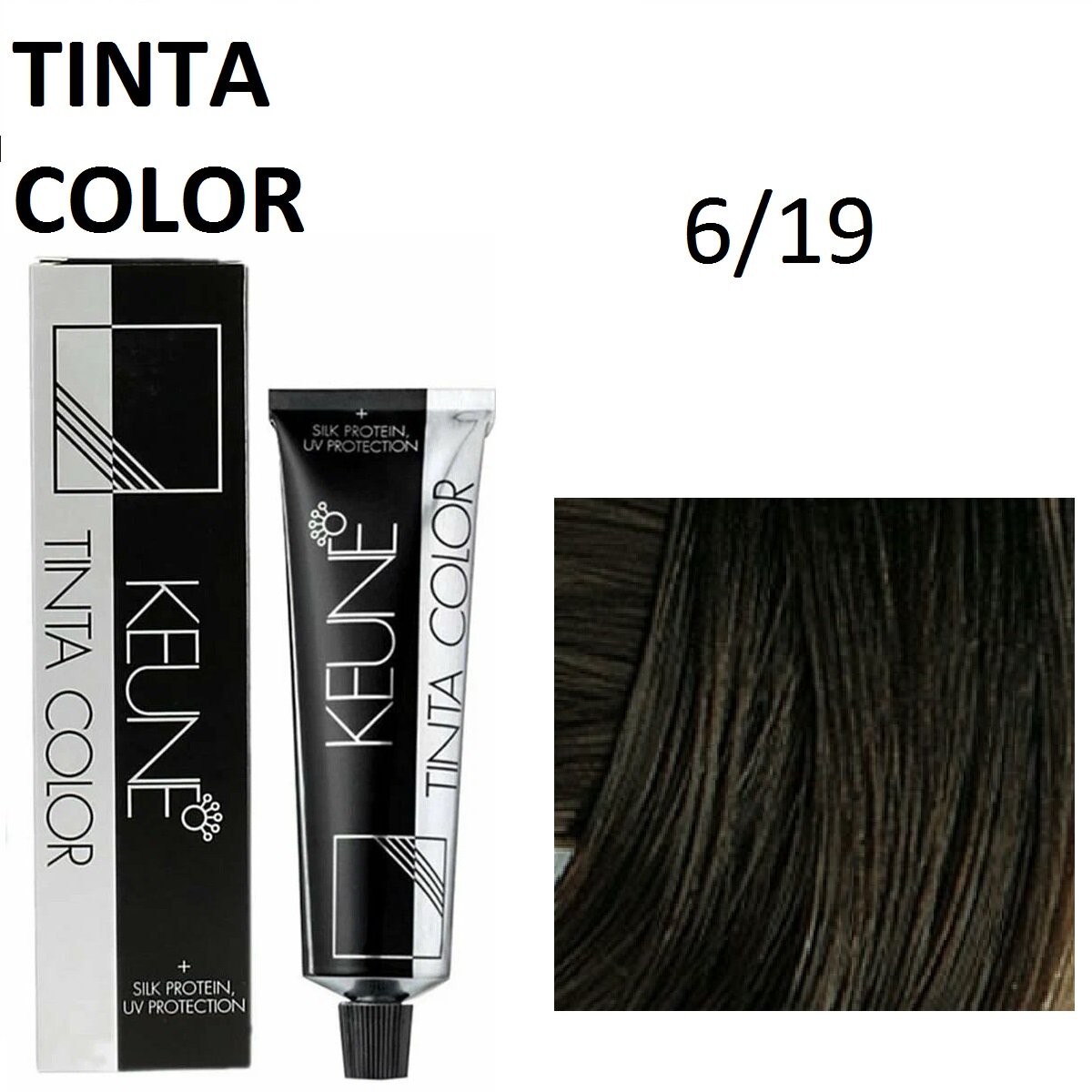 Keune Tinta Color стойкая краска для волос, 6.19 Темный матовый блондин, 60 мл