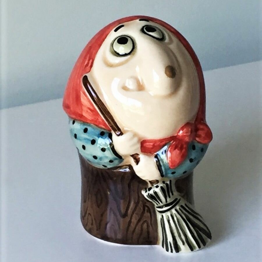 Фаянсовая ёлочная игрушка Баба Яга