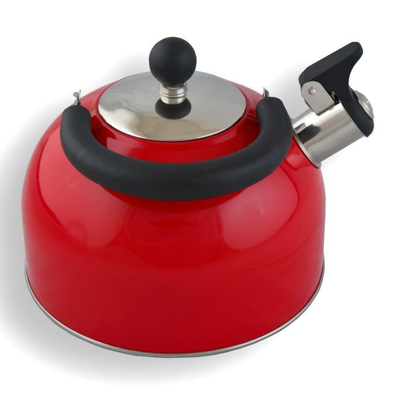 Чайник нерж 2.5Л свист красный катунь