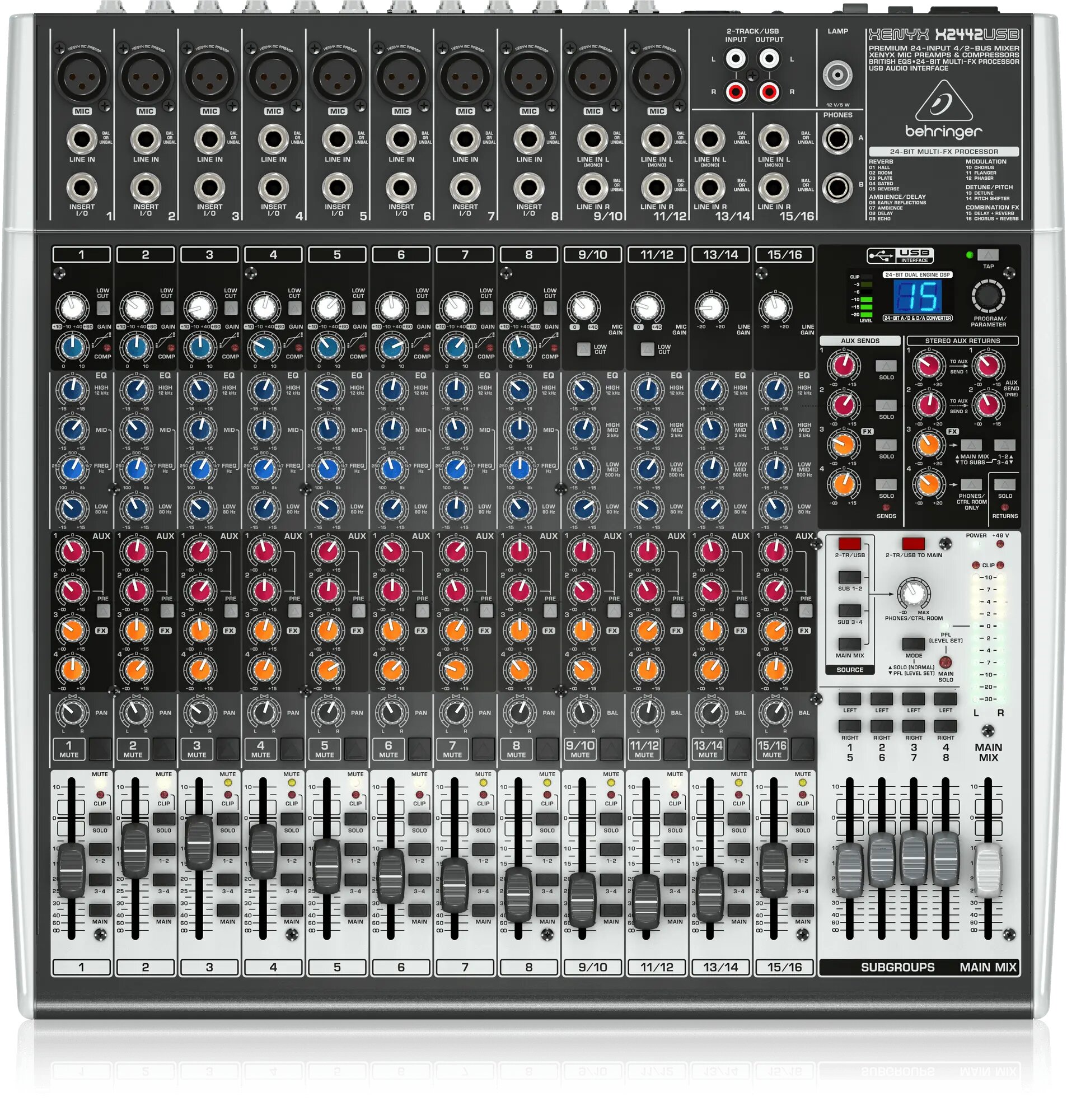 Аналоговый микшерный пульт Behringer Xenyx X2442USB