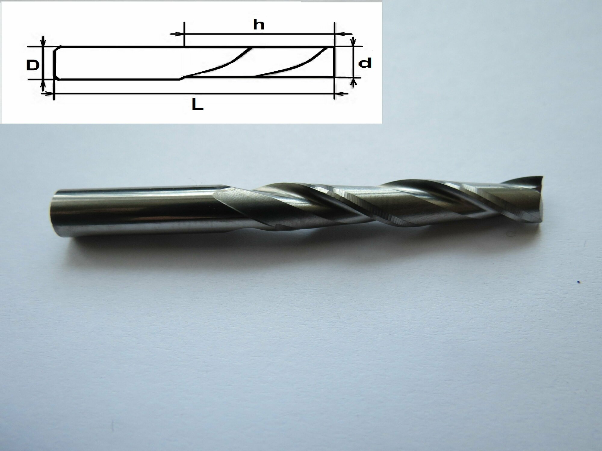 Спиральная двухзаходная фреза SL632, d-6/ h-32/ D-6/ L-60. X seriesдля ЧПУ станка