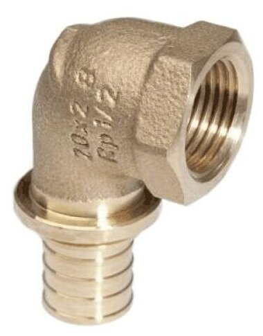 Угольник для PE-X труб аксиальный бронза Дн 20х1/2" ВР RAUTITAN RX+ Rehau 14563551001 (13660961001)