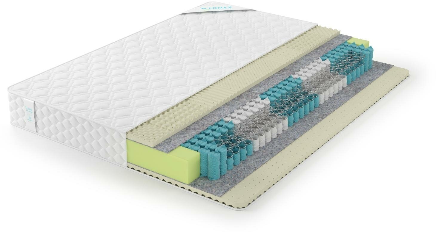 Матрас Lonax Relax Latex TFK 5 Zone 180х200 серии Relax анатомический мягкий латексный Независимые пружины высота 20 см