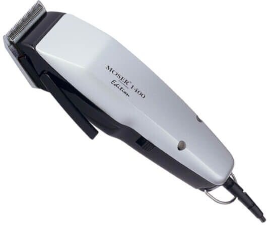 Машинка для стрижки Moser 1400-0458 черный/белый (насадок в компл:2шт)