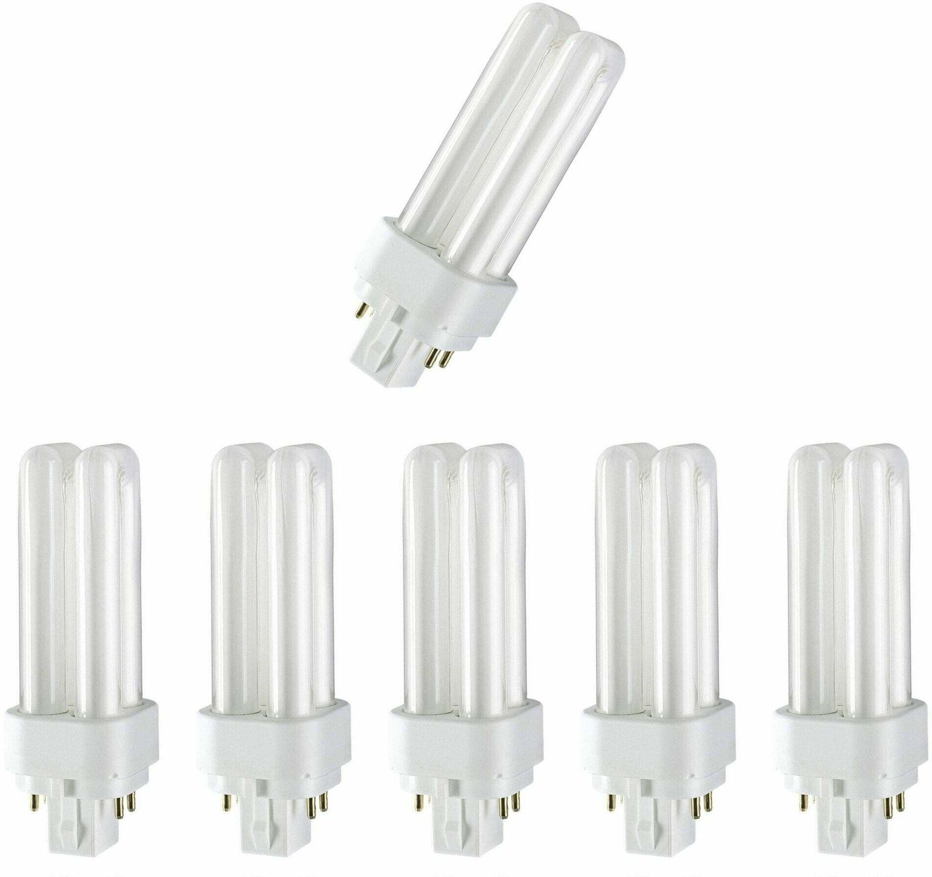 5шт/уп. Лампа Люминесцентная Dulux 13Вт 220V G24q-1 CFL D/E 870Лм 4000К D-12mm L-131mm Диммируемая Энергосберегающая Свет Дневной белый OSRAM, уп. 5шт