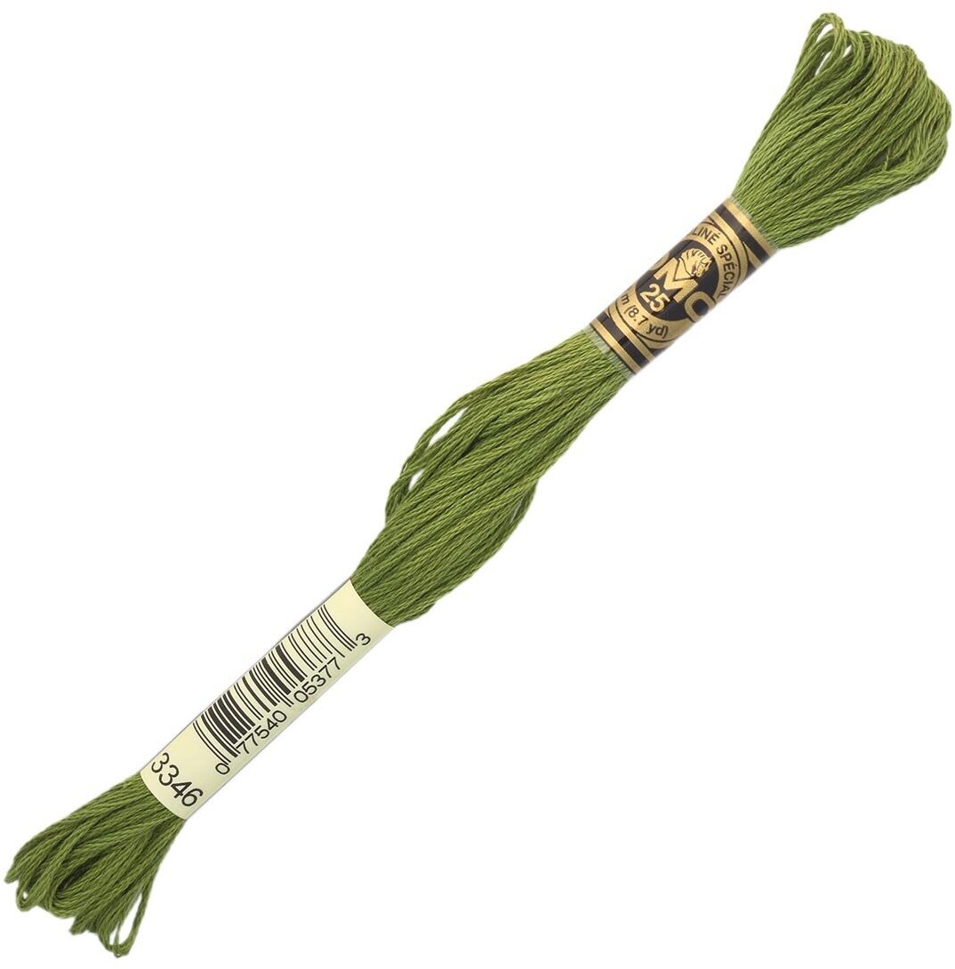 Мулине одноцветный набор DMC 117, мерсеризованный хлопок, 8 м (3346), 12 шт