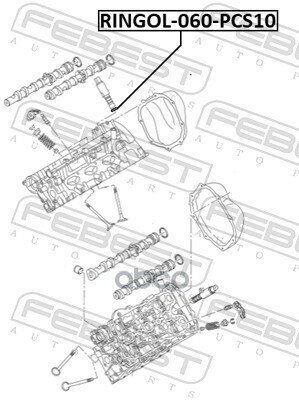 Кольцо уплотнительное (двигатель) Febest арт. RINGOL-060-PCS10