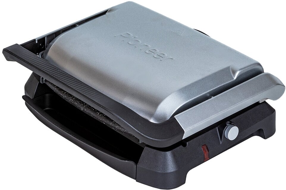 Гриль Pioneer GR1009E 2000Вт; серебристый металлик, механическое управление.