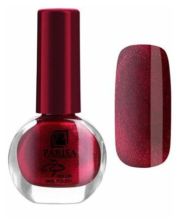 Parisa Лак для ногтей тон 086 бордовый перламутровый, 7 мл