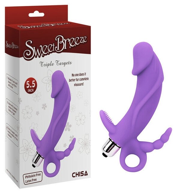 Вибромассажер Triple Targets Purple