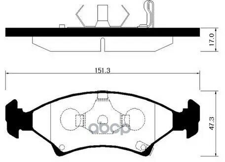 Колодки тормозные KIA SEPHIA 93-00, SHUMA 97-00 HSB арт. HP1003