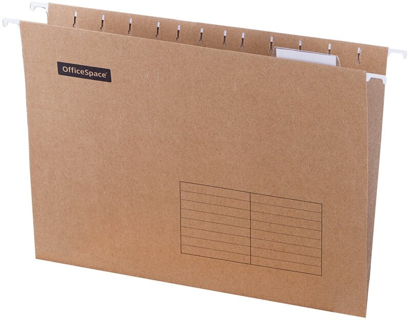 Комплект 60 шт, Подвесная папка OfficeSpace А4 (315*240мм), светло-коричневая