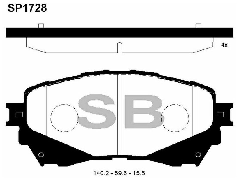 Колодки тормозные MAZDA 6 12- передние