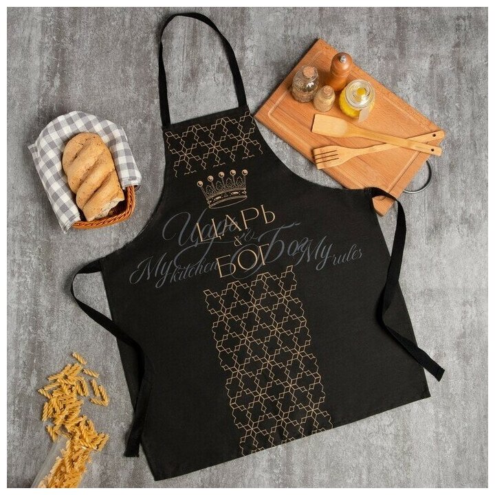 Фартук "Доляна" Царь, 70х60 см, 100% хлопок, 160г/м2