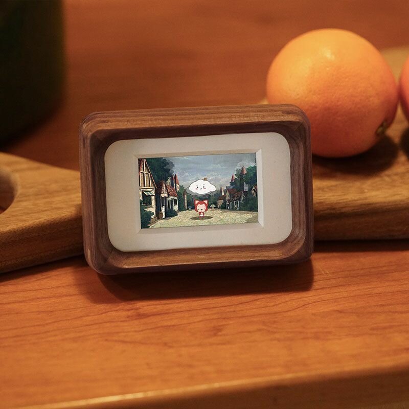 Мини-фоторамка из цельного дерева размером 7.5*10.1 см может хранить фотографии из жизни, детские фотографии
