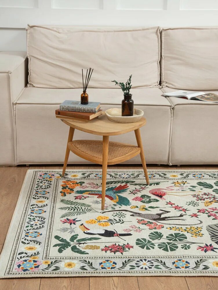 IKEA Ковер детский с животными 120x180 см，Ветровые коврыпальнягостиная, износостойкая.