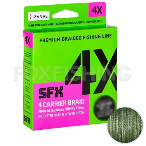 Плетёный шнур Sufix Sfx Braid X4 135м. 0.37мм. Green