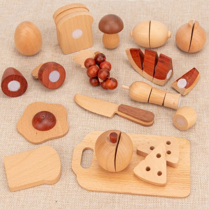 Набор игрушек для детской кухни, деревянные игрушки