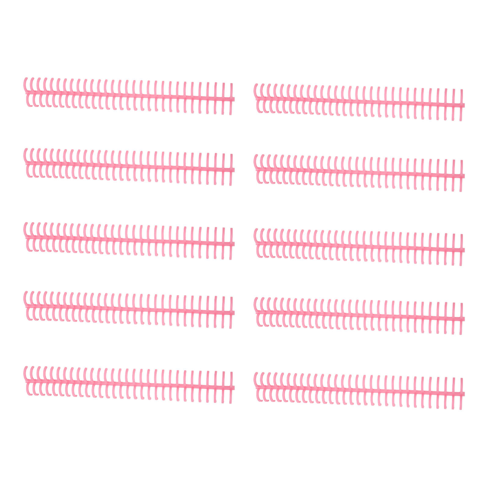 10 шт. спиральная катушка для переплета, емкость 130 листов, расческа для позвоночника, 30 отверстий, диаметр 16 мм, набор, розовый