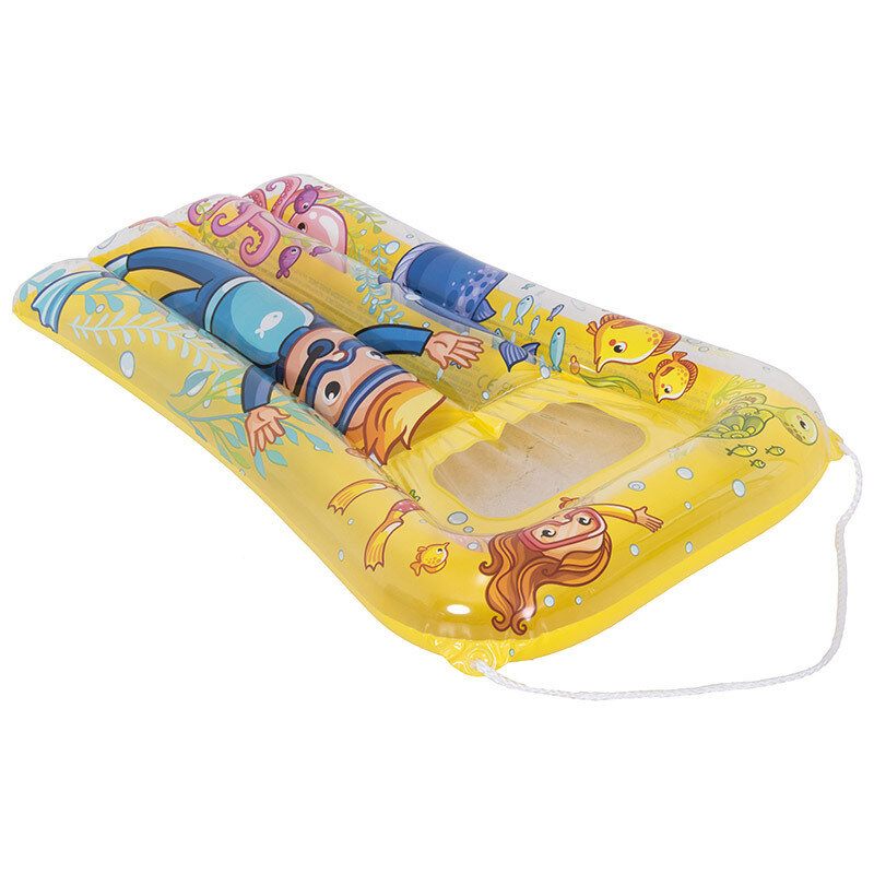 Надувная доска для плавания с окошком 'Подводный мир', 74х48см, ПВХ, для детей 3-6 лет