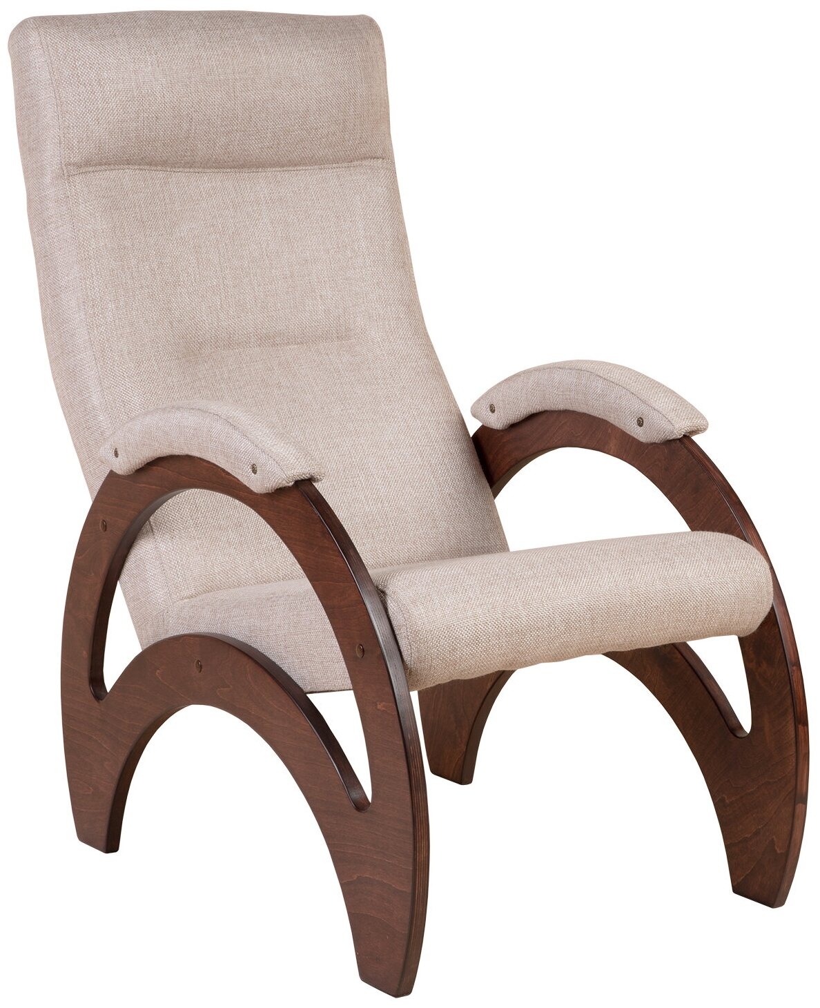 Кресло AVK "Сальса", экоткань, бежевый, античный дуб, 58х100х95