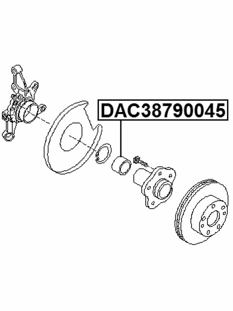 Подшипник ступичный задний 38x79x45 NISSAN DAC38790045 FEBEST.