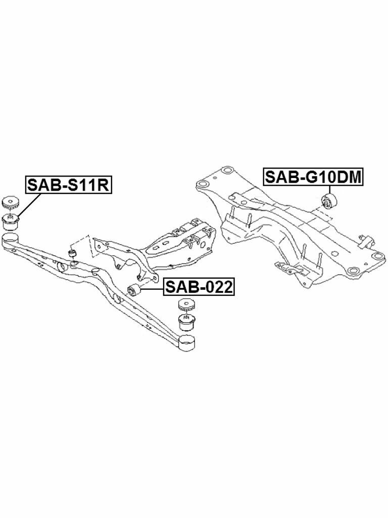Сайлентблок задней балки SUBARU SAB-022 FEBEST.