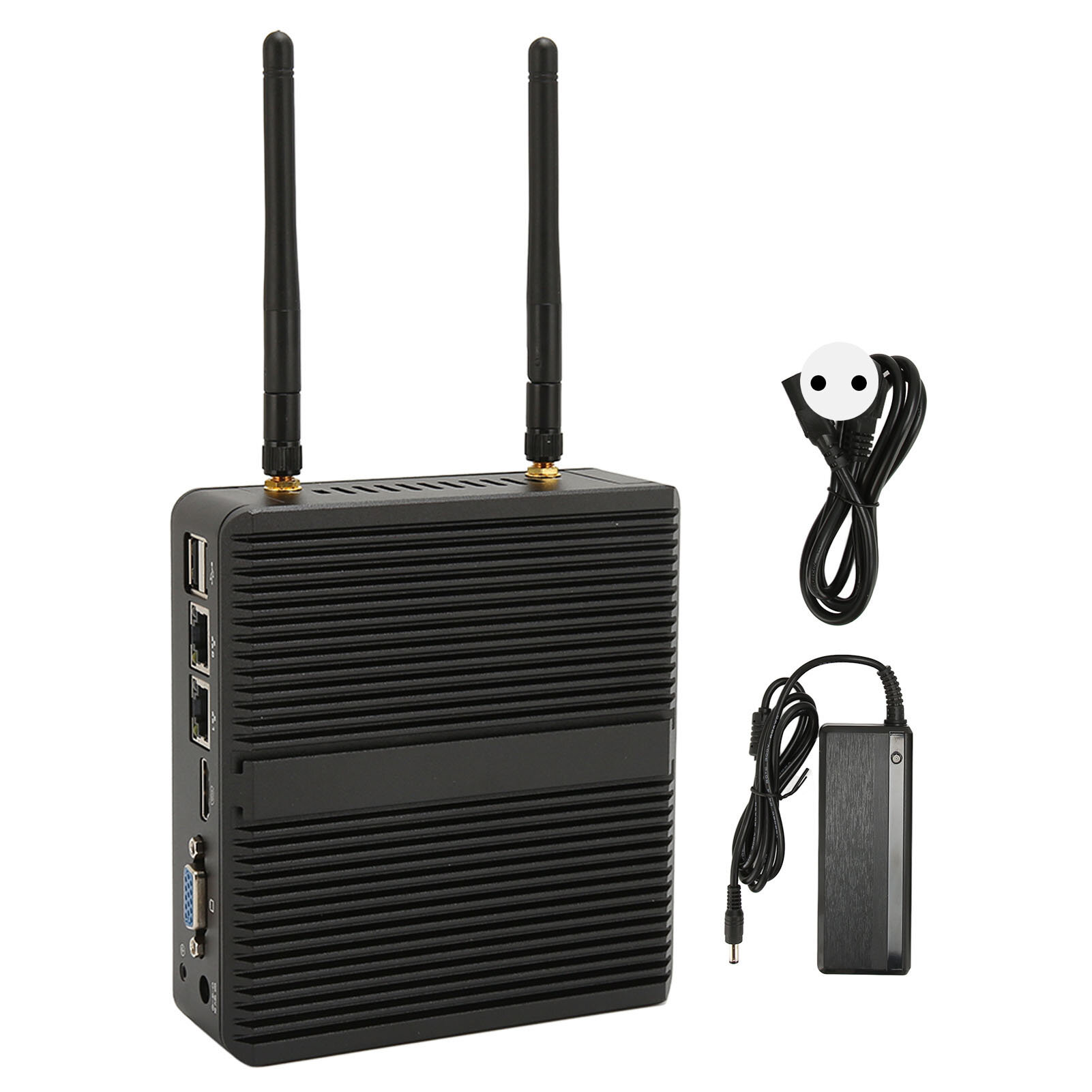 Мини-ПК J4125, DDR4 8G, безвентиляторный, 2 гигабитных порта, 128 ГБ, EU Plug