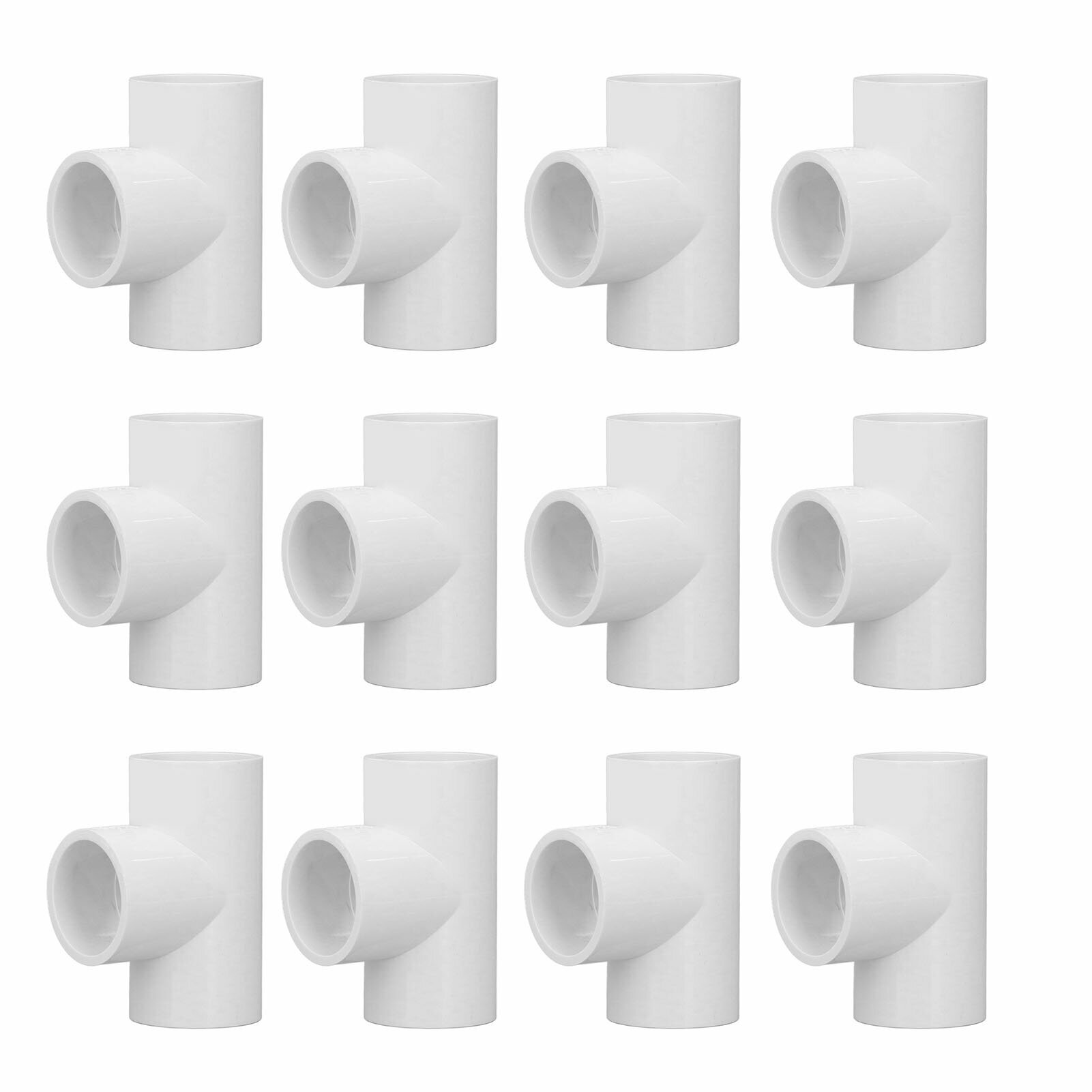 12 шт. тройников из ПВХ диаметром 32 мм, пластиковые переходники для труб одинакового диаметра для водоснабжения и сантехники