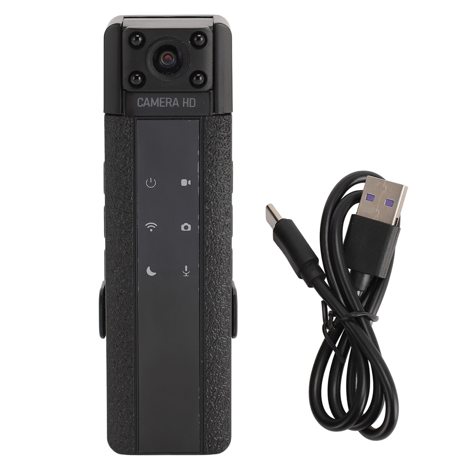 Беспроводная нательная видеокамера WiFi с широким углом обзора 170°, мини-камера с креплением для фото и видеосъемки, походов, велопрогулок и путешествий.