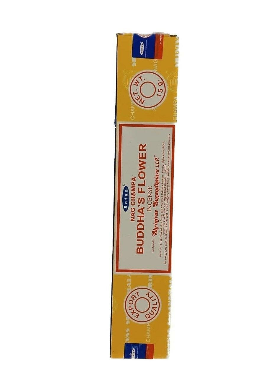 Nag Champa BUDDHA'S FLOWER Incense, Satya (Благовония НАГ чампа цветок будды, Сатья), 15 г.