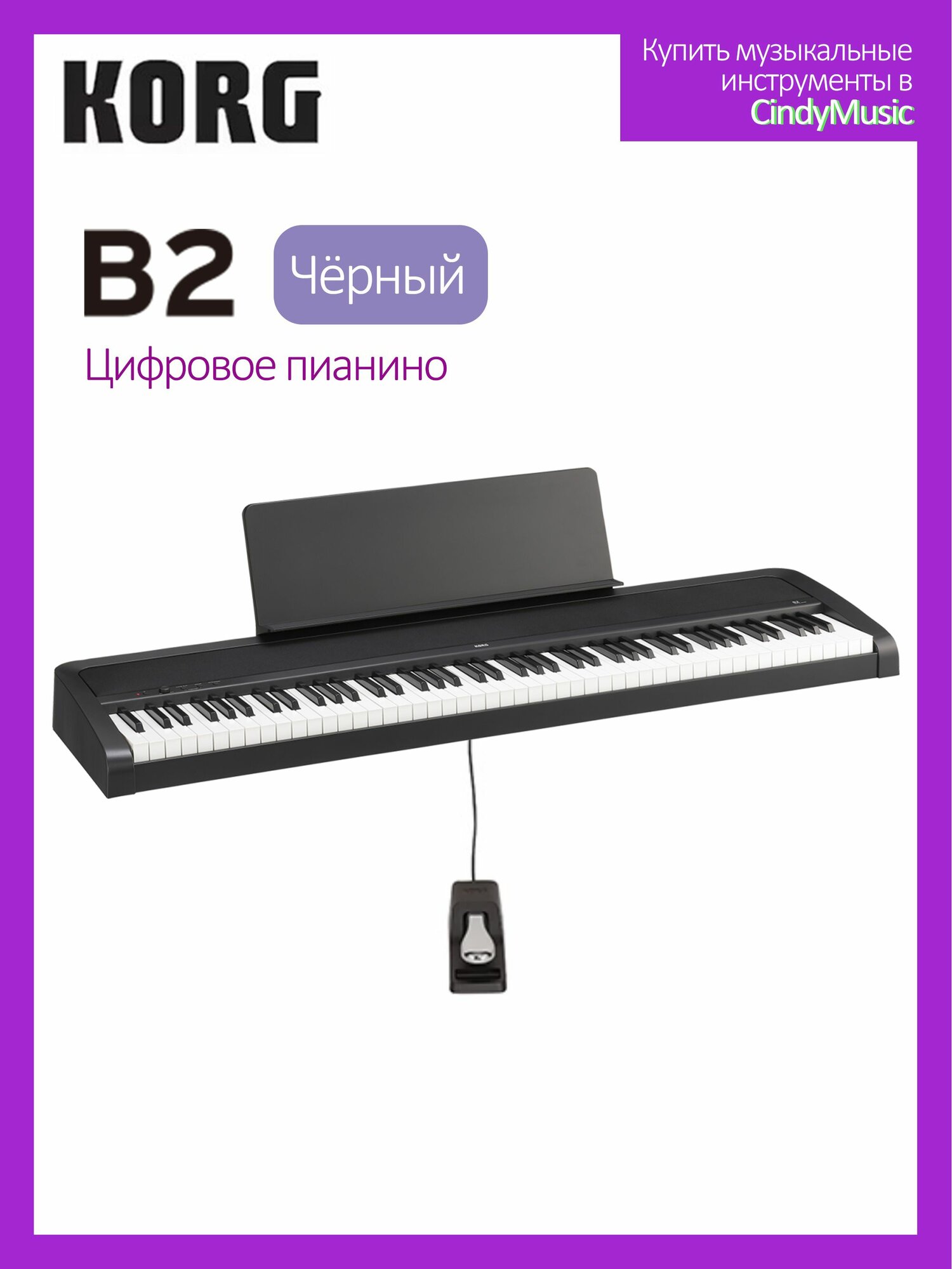 KORG B2-BK Цифровое пианино Чёрный