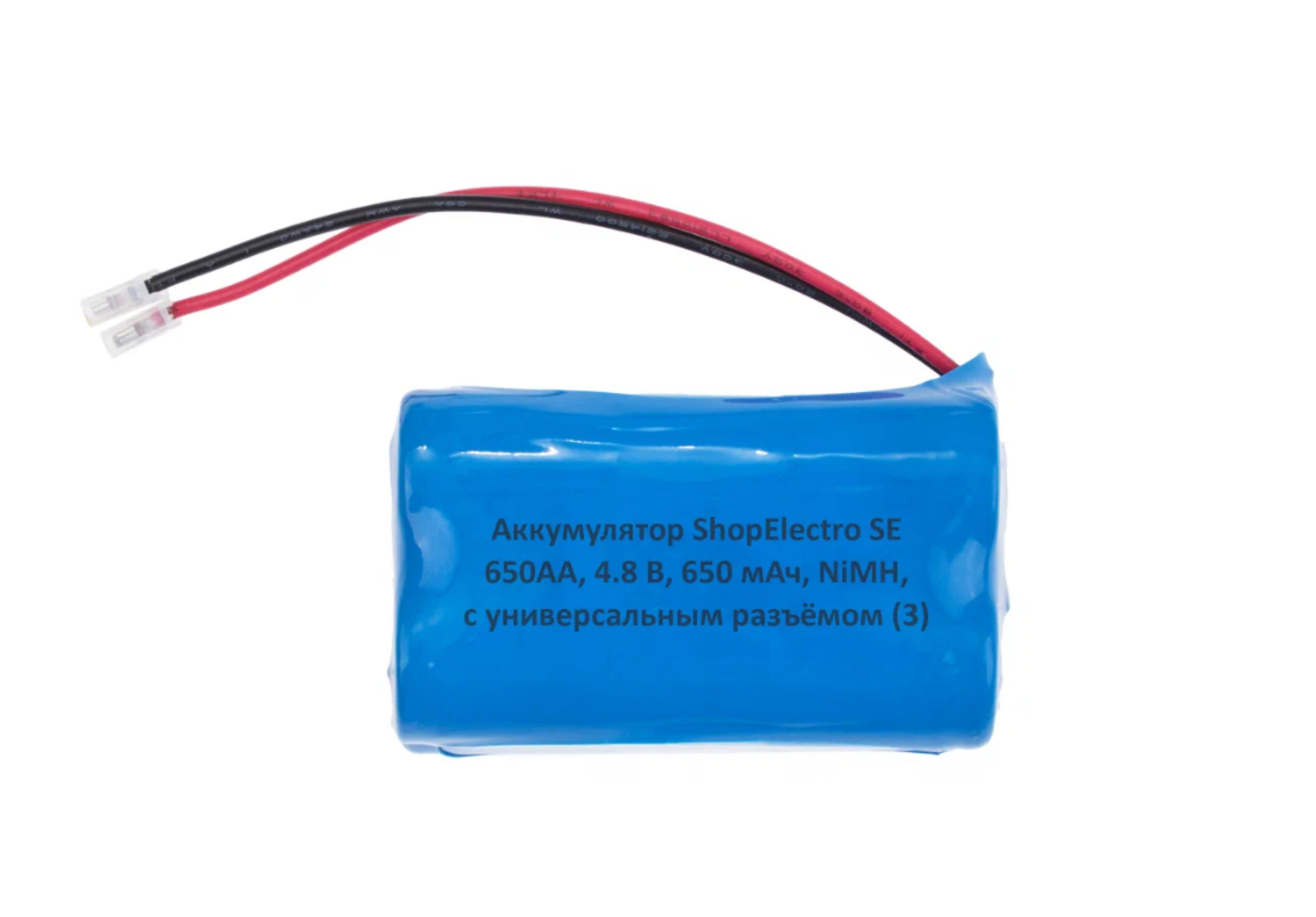Аккумулятор ShopElectro SE 650АА, 4.8 В, 650 мАч/ 4.8 V, 650 mAh, NiMH, с универсальным разъёмом (2)