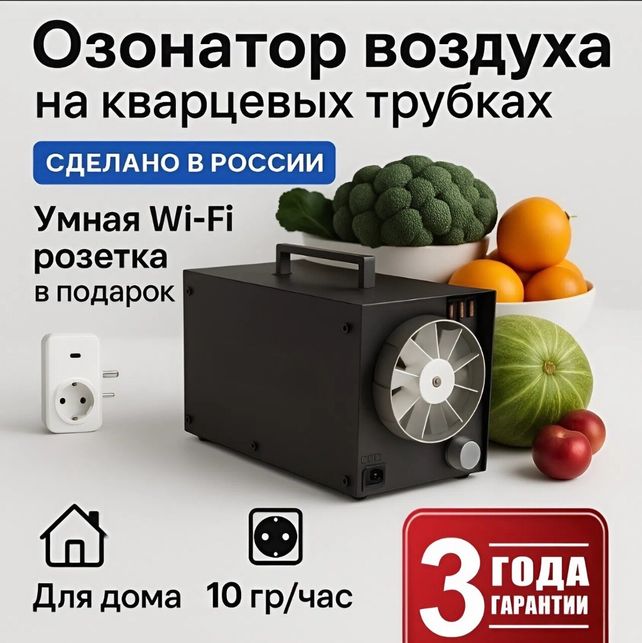Очиститель воздуха/Озонатор Озоника 10 гр/час. (профессиональный очиститель воздуха от запахов, вирусов, плесени)