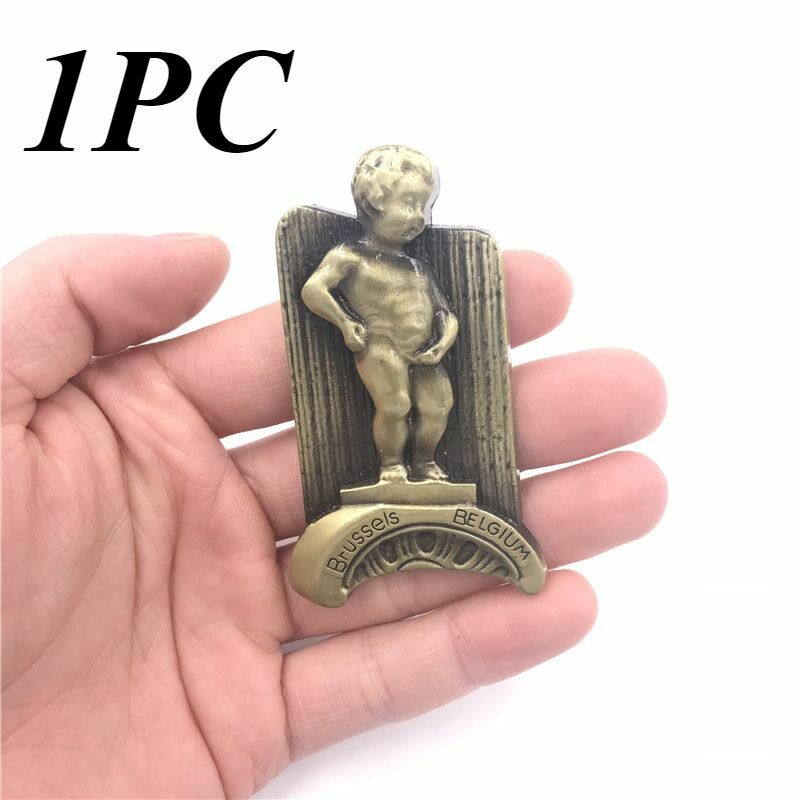 1pc 3D металлический холодильник магнит, подходящий для коллекции подарков и домашнего украшения