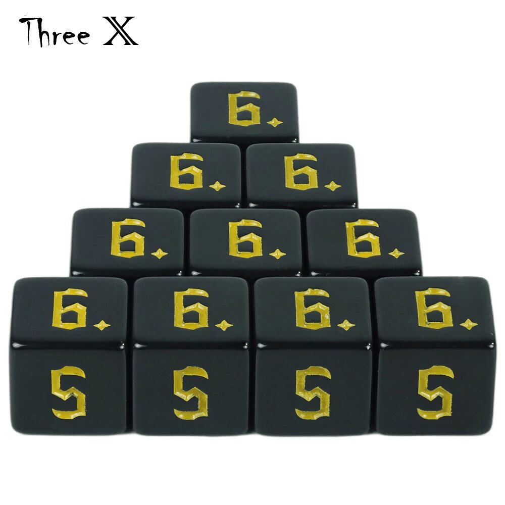 Набор костей D6 Three X 10 шт. B02