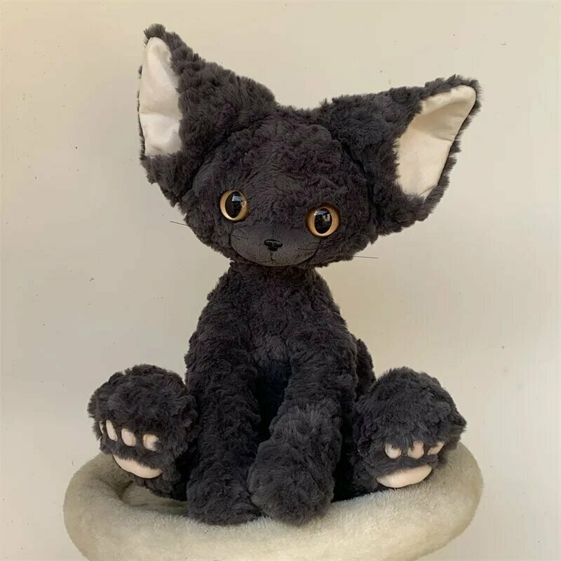 Плюшевая игрушка Devon Rex черная zu, black, 40cm