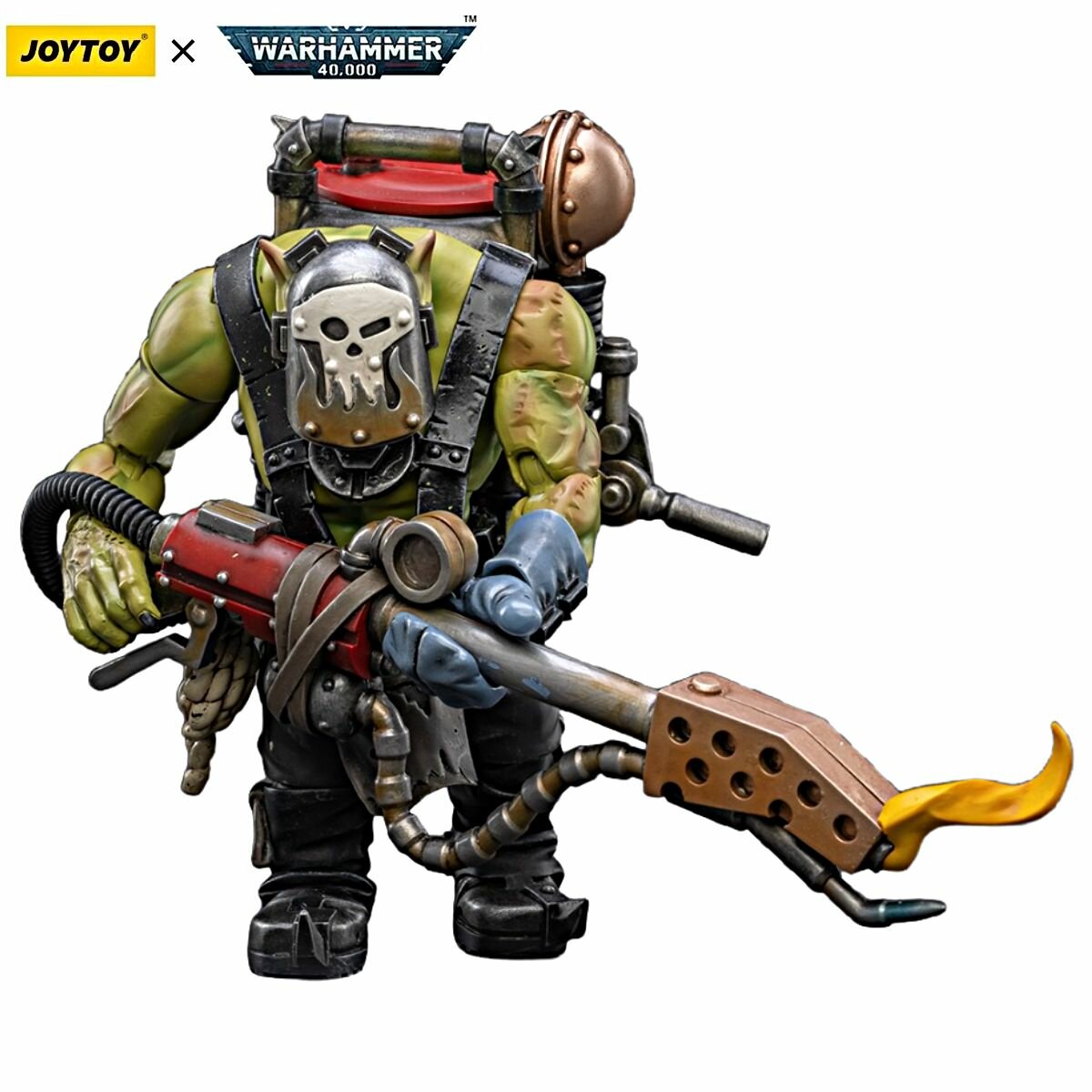 Подвижная фигурка JOYTOY Warhammer 40000 1/18 Варварский спецназ Оккера, огнедышащий Рагбор.
