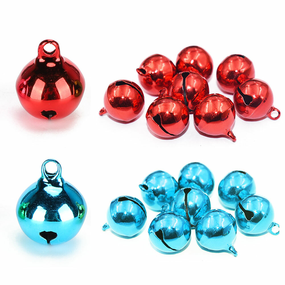 50 шт. маленькие металлические колокольчики разноцветные рождественские бубенцы подвески для ключей