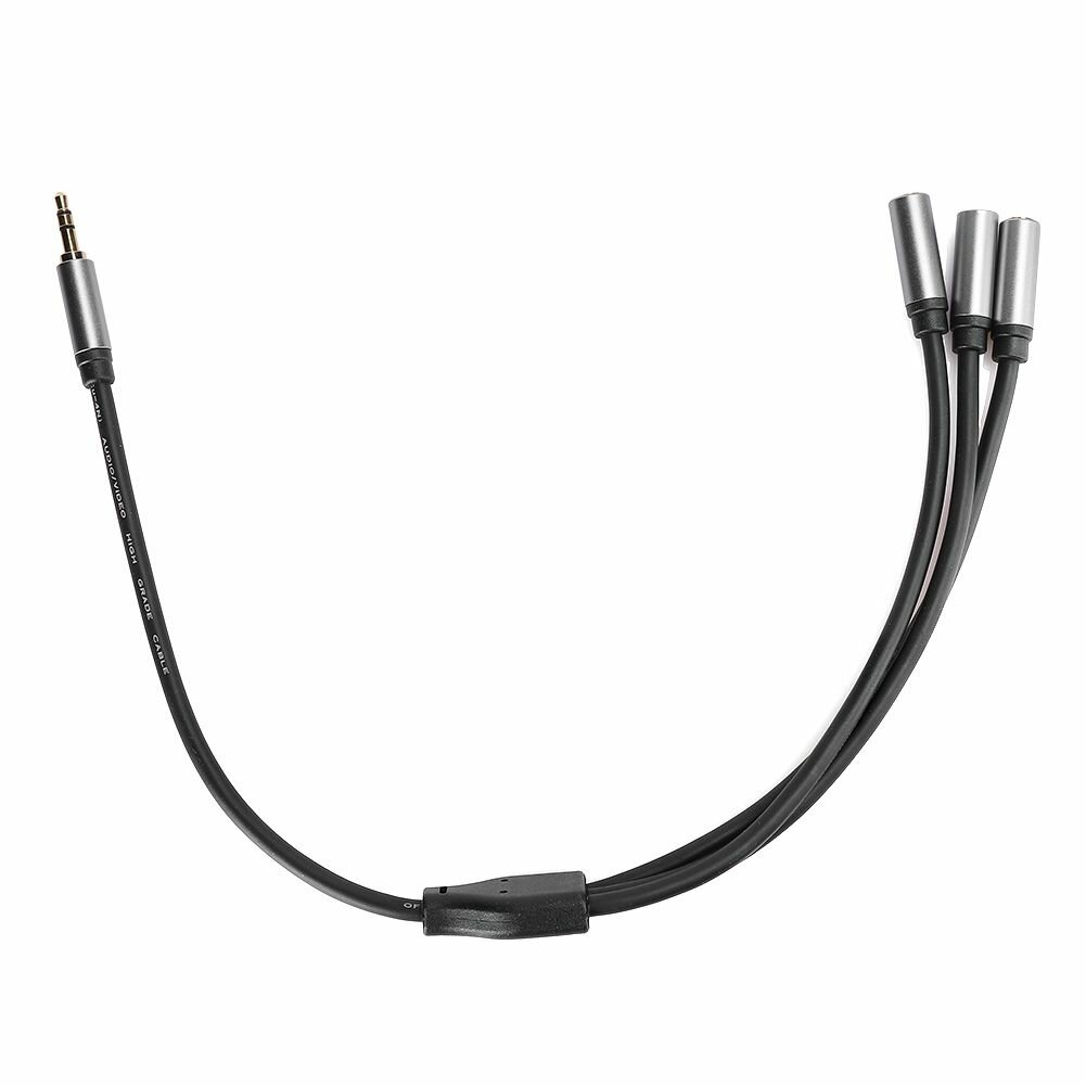 3.5 мм 3-в-1 аудиоразветвитель, 1 на 3, 0.3 м, высокая совместимость