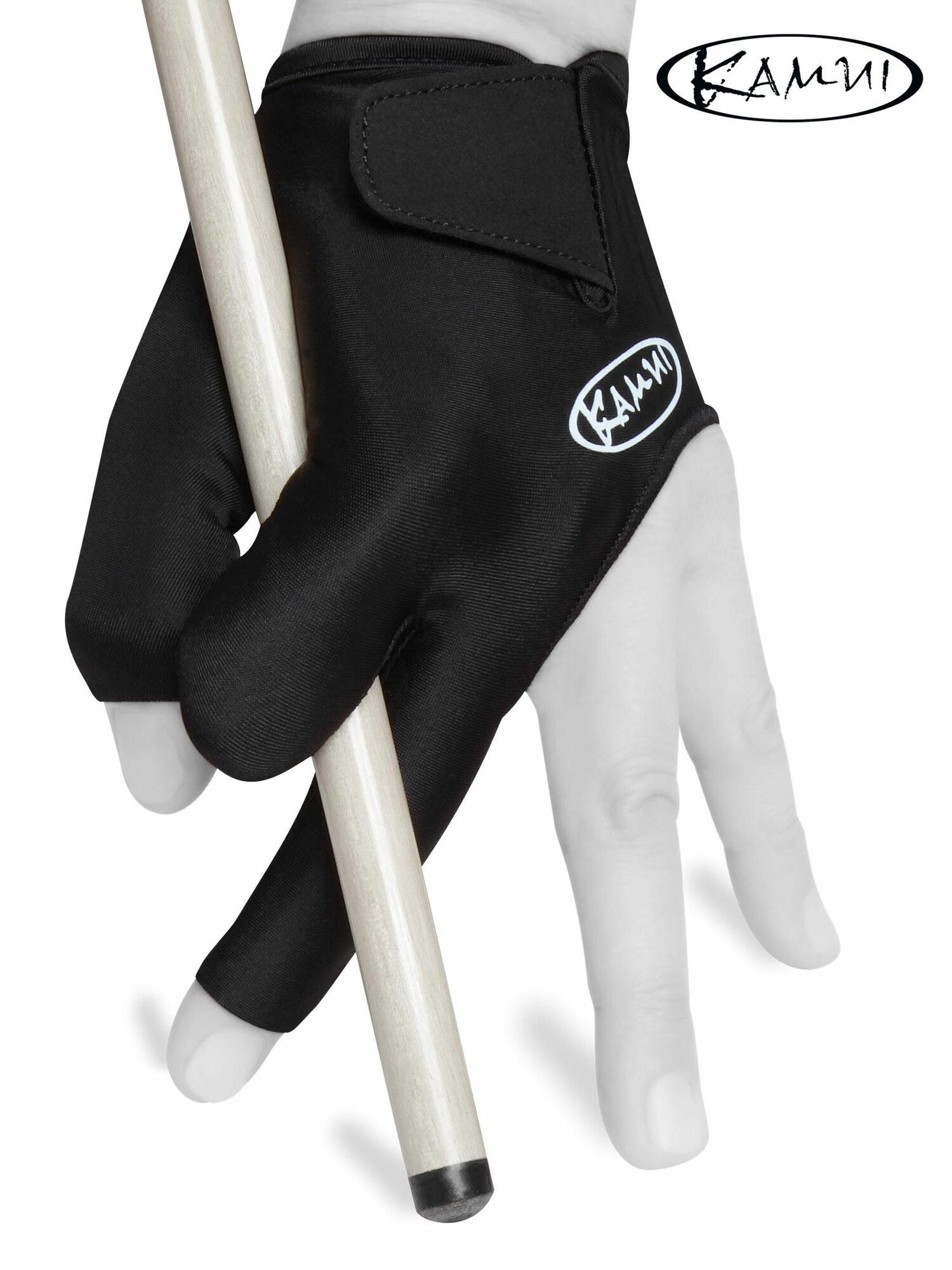 Перчатка для бильярда Kamui QuickDry Short, черная, левая, L, 1 шт.