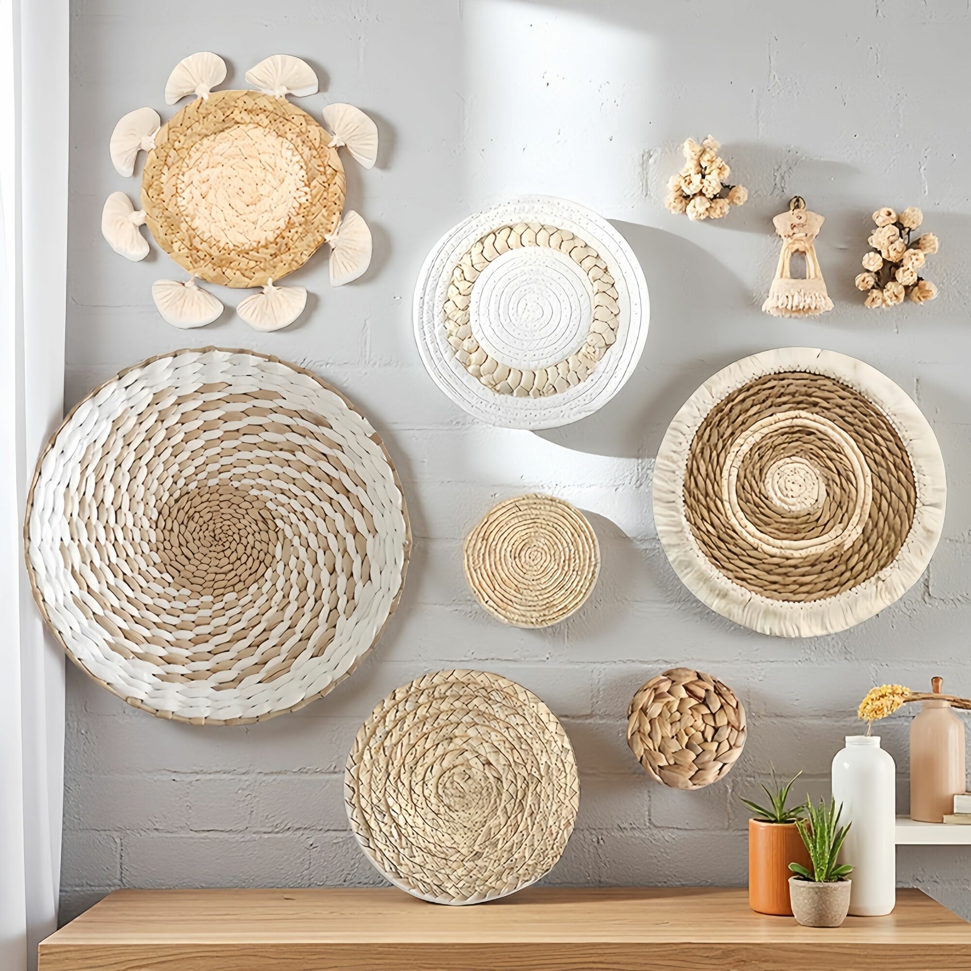 Сплетено вручную декор на стену для интерьера