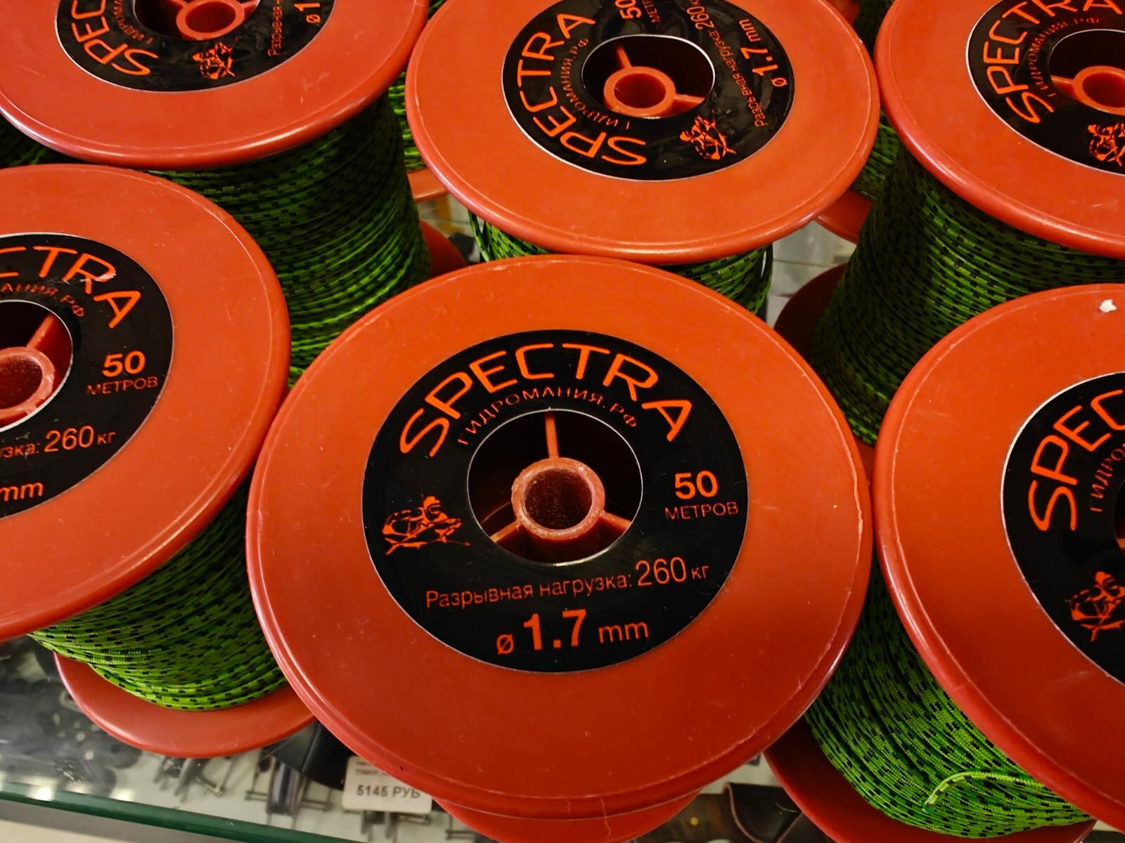 Дайнема Spectra 1.7 для подводной охоты, на отрез 10 метров.