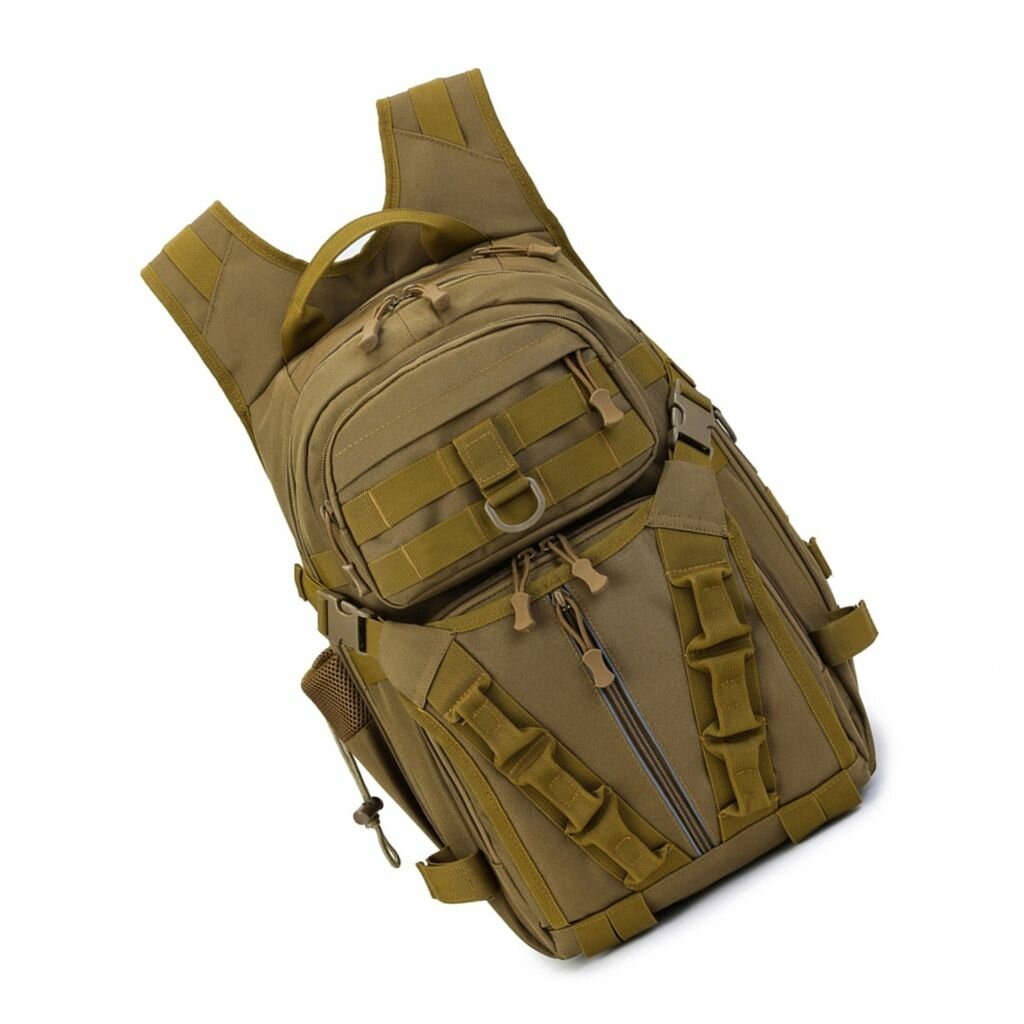 Сумка, рюкзак для рыбалки, охоты, Рюкзак для рыболовства с большим объемом и камуфляжным рисунком для многих целей - коричневый