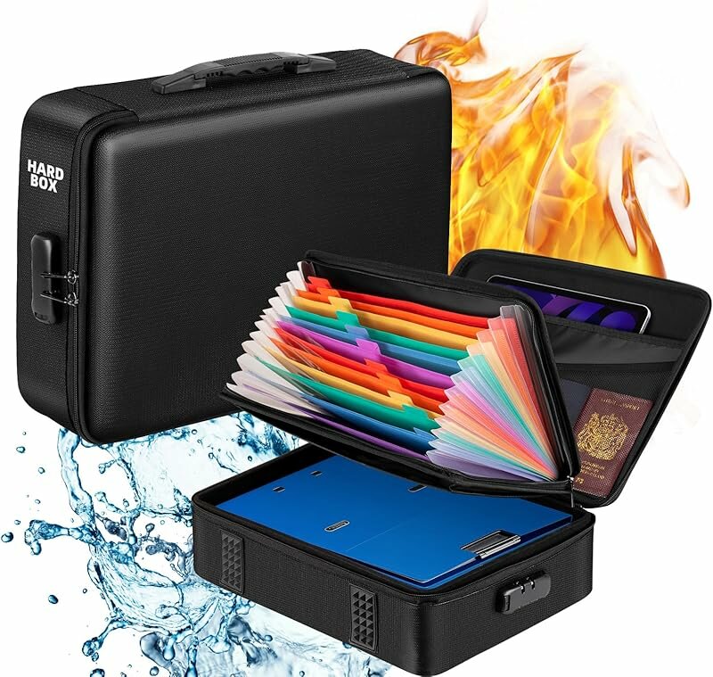 Коробка Несгораемый Водонепроницаемый Организатор документ с замком