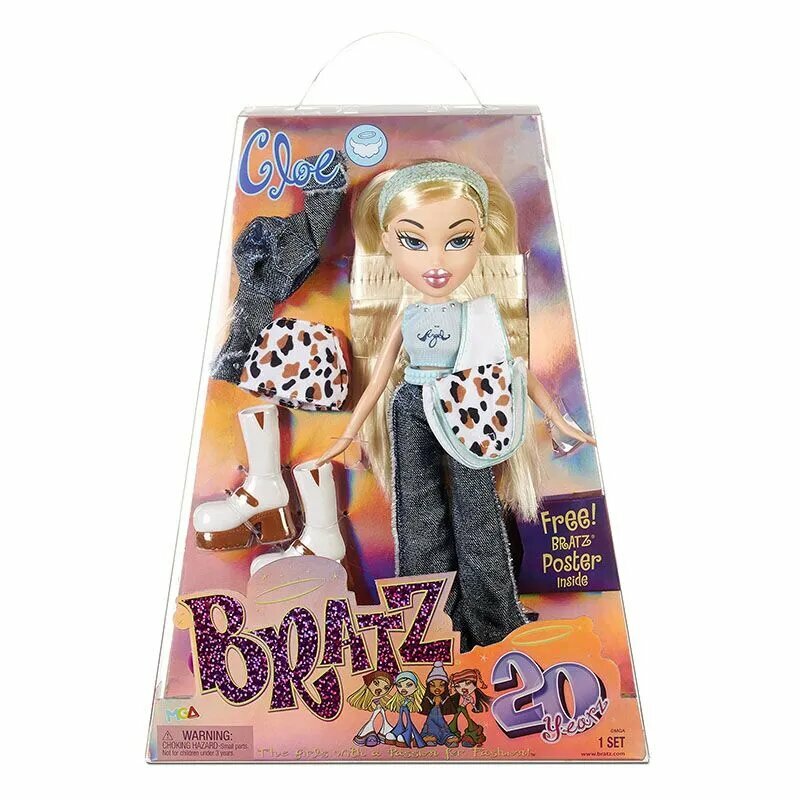 MGA Bratz 20 Yearz Anniversary Edition Fashion Doll Cloe Братц Модная кукла-девочка-игрушка, с одеждой, Подходит для детей старше 6 лет