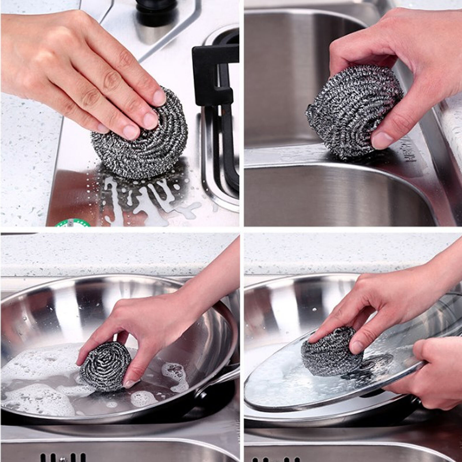 Шарик для чистки скруббера из нержавеющей стали Шарик для чистки посуды для чистки посуды Инструмент для чистки кухни