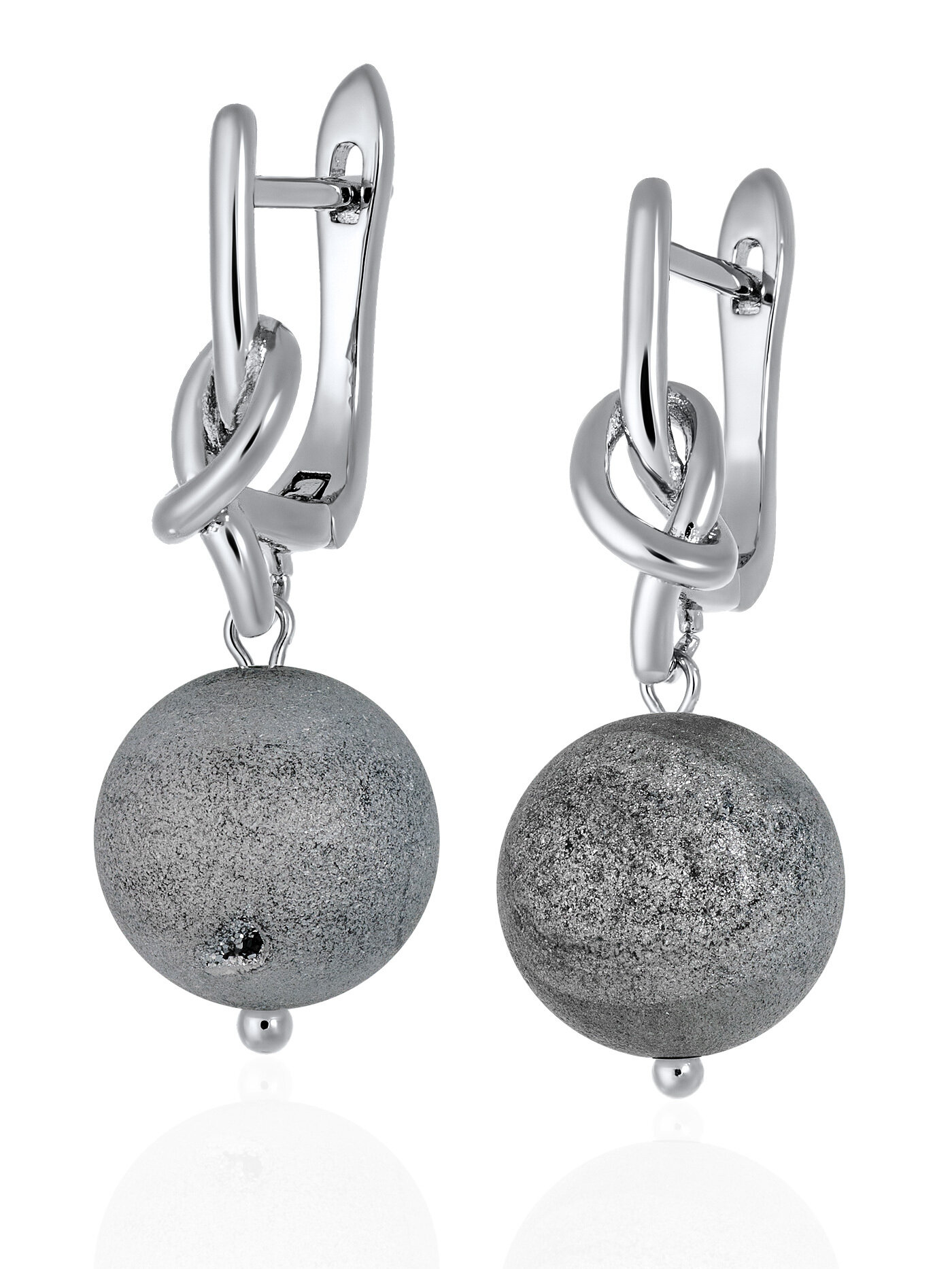 Серьги с подвесками, агат