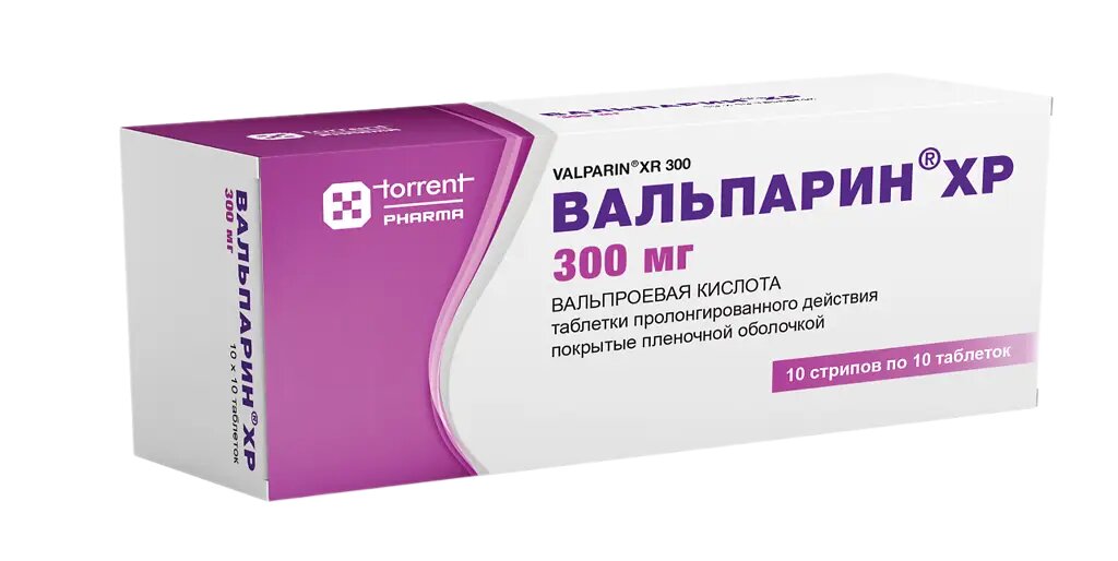 Вальпарин ХР таблетки пролонг действия покрыт. плен. об. 300 мг 100 шт